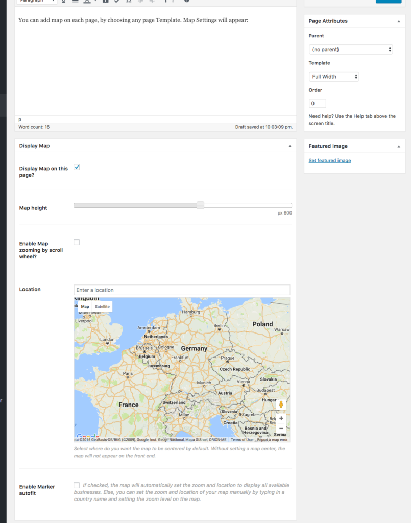 Map Settings – WYZI